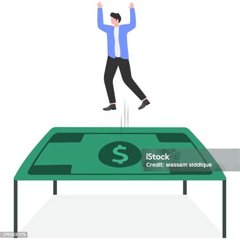 달러 지폐에 하늘에서 떨어지는 사업가 예비 자금 및 재정 보호 개념 3차원 형태에 대한 스톡 벡터 아트 및 기타 이미지 3차원 형태 개념 개념과 주제 Istock