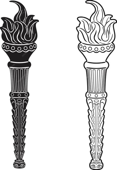Premium Vector Vintage Torch Vector Design