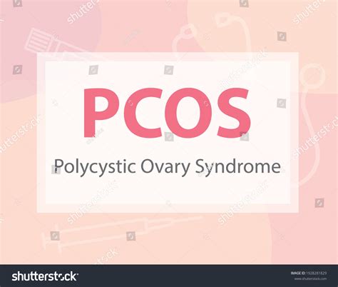 Pcos Polycystic Ovary Syndrome Disease Concept Stock Vector Royalty