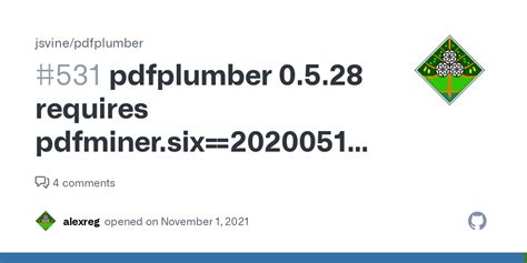 Pdfplumber 0 5 28 Requires Pdfminer Six 20200517 But You Have