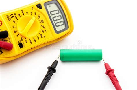 Battery Voltage Measurement Stock Photo Image Of Electrician Lines