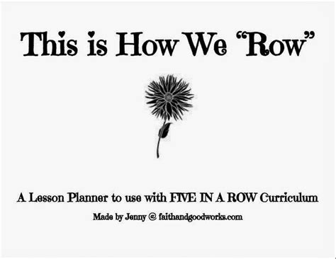 Books Were Rowing Fiar Lesson Planner Free Lesson Planner Five