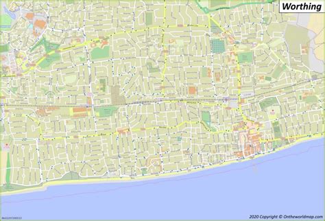 Detailed Map Of Worthing