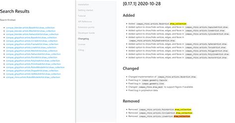 Api Reference Showing Drawcollection Functions That Have Been Removed