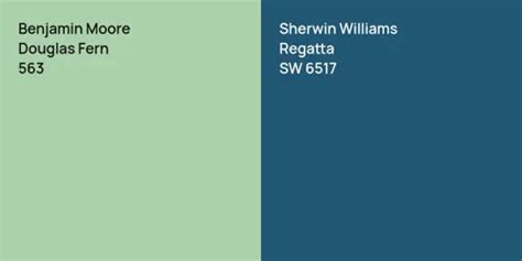 Benjamin Moore Douglas Fern Vs Benjamin Moore Misty Gray Comparison