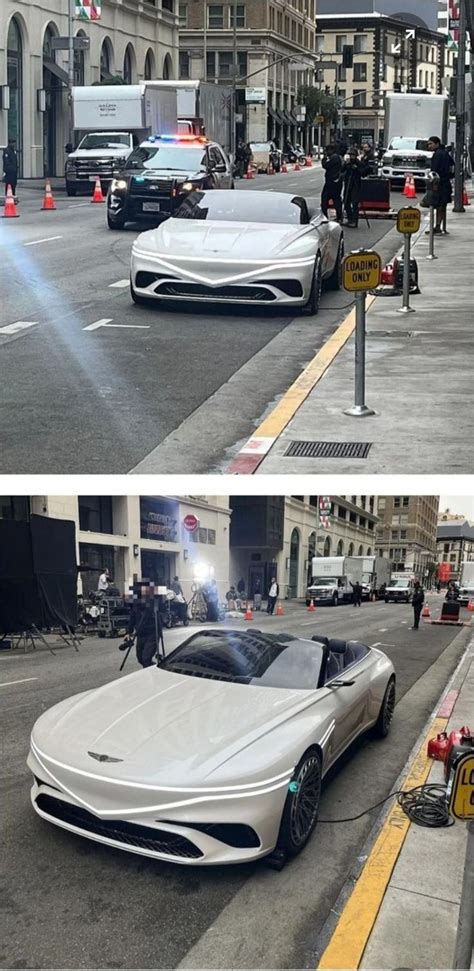 제네시스 컨버터블 해외 포착 사진