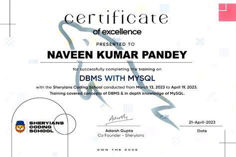 Earned Mysql Certification Naveen Kumar Pandey Posted On The Topic Linkedin