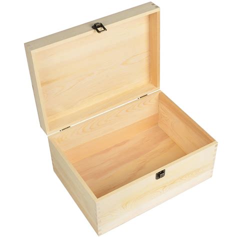 Extra Large Rectangle Unfinished Pine Wood Box Natural DIY Etsy