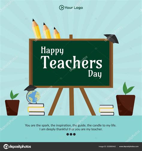 Happy Teachers Day Banner Design Template Stock Vector By ©f1digitals