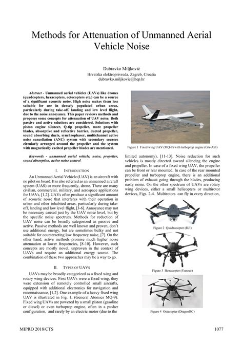 Pdf Methods For Attenuation Of Unmanned Aerial Vehicle Noise
