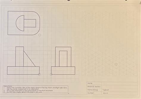 Engr 103 Tugboatinstructions 1 Sketch The Isometric