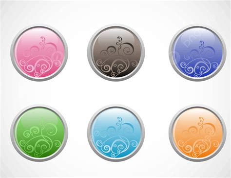 Vector Glossy Buttons Rectangle Glass Idea Vector Rectangle Glass