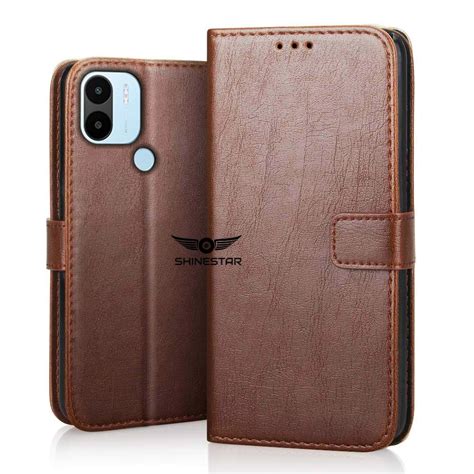 Shinestar Poco C Flip Back Cover Pu Leather Flip Cover Wallet Case With Tpu Silicone Case