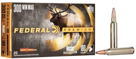 Munición Metálica Federal Nosler Partition 300 Win Mag 180 Grains