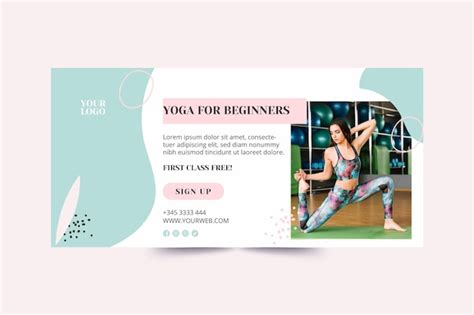 Free Vector Yoga Class Banner Template