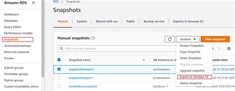 Amazon Rds Exporting Db Snapshot Data To Amazon S3 Geeksforgeeks