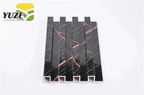 Wooden Grain Pvc Wpc Interior Fluted Wall Panels Designs For Decoration