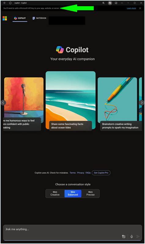 New Message On All Installed Webapps About Api Keys Rwindows11