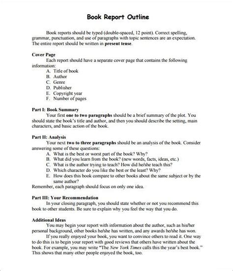 Report Outline Template Google Doc Pdf Apple Pages Word Artofit
