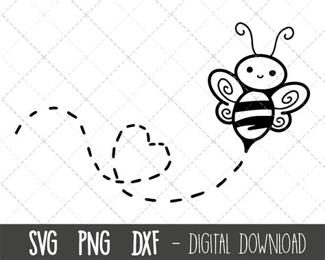 Flying Bee Silhouette
