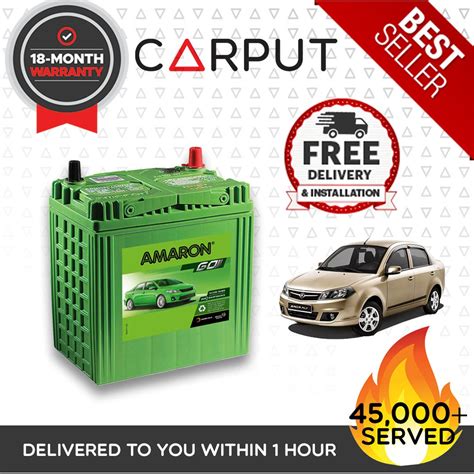 Ns60 Car Battery Amaron Go For Proton Sagawira Iriz Bateri Kereta