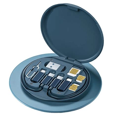 Mini Data Cable Set Storage Box 60w Quick Charge Multi Function Data