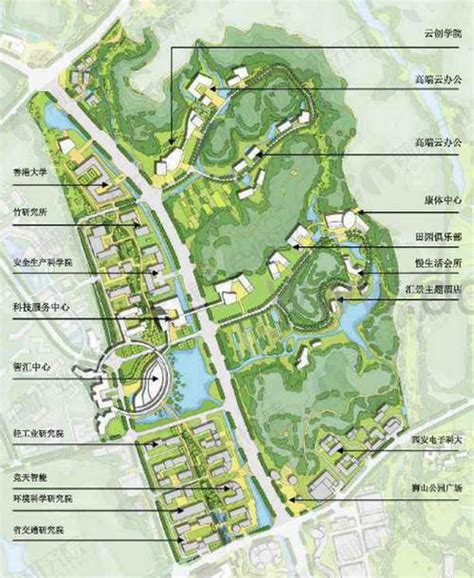 青山湖科技城总规划图临安2020年城市规划临安未来场规划图大山谷图库