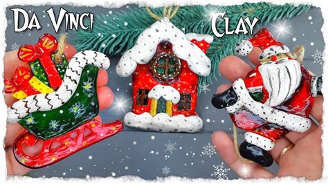 Елочные игрушки из глины Как сделать новогодние игрушки своими руками Youtube