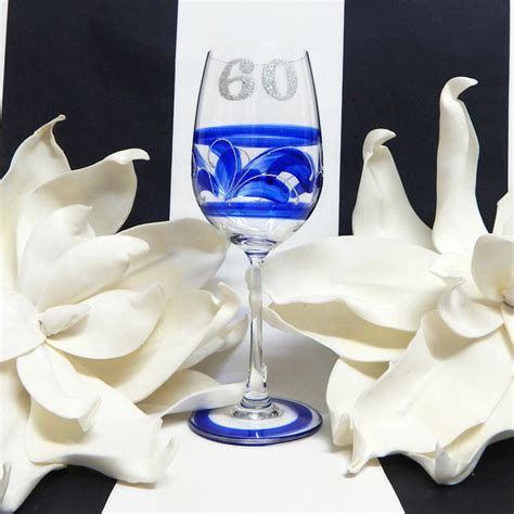 60th Birthday Personalised Wine Glass Etsy
