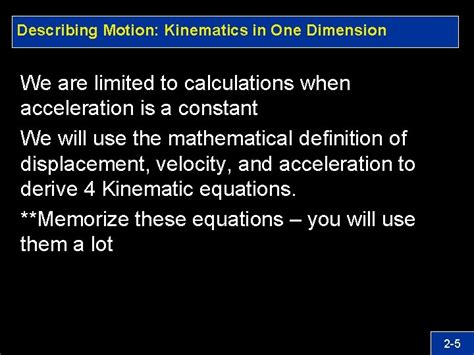 Describing Motion Kinematics In One Dimension Ap Physics