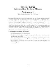 Cs Fall Hw Pdf Cs Fall Introduction To Data Mining