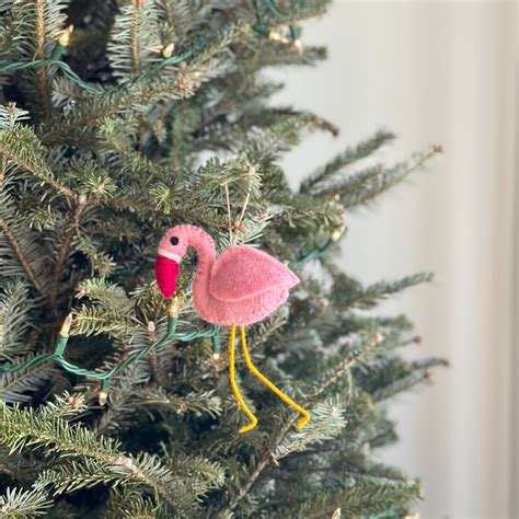 Felt Flamingo Ornament Tropical Theme Ornament Pink Flamingo Car