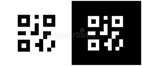 Qr Code Icon Symbol For Mobile Scan Simple Digital Barcode Design