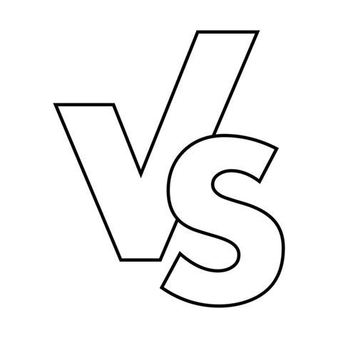 Vs Versus Letters Vector Logo Icon Isolated On White Background Vs