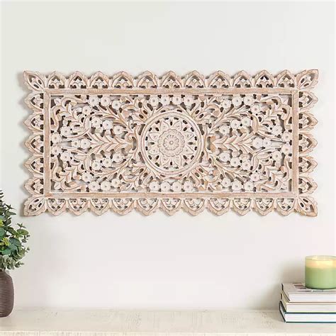 Cream Carved Wooden Wall Plaque Kirklands Home