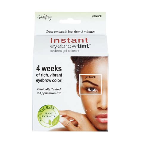 Godefroy Instant Eyebrow Tint Jet Black 3 Application Kitpack Of 2