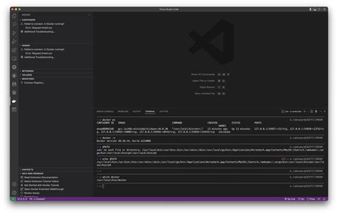 Failed To Connect Is Docker Running · Issue 3611 · Microsoftvscode Docker · Github