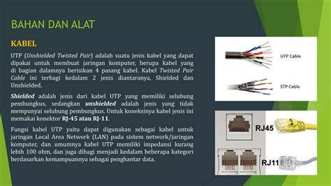 Instalasi Kabel Utp Untuk Jaringan Komputer Ppsx