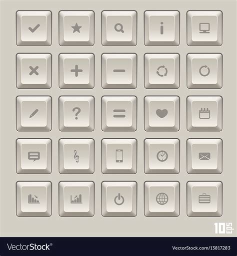 keyboard keys set royalty free vector image vectorstock