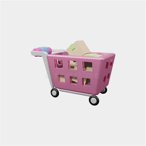 Trolley Isolated On White Background 3d Illustration Stock Illustration