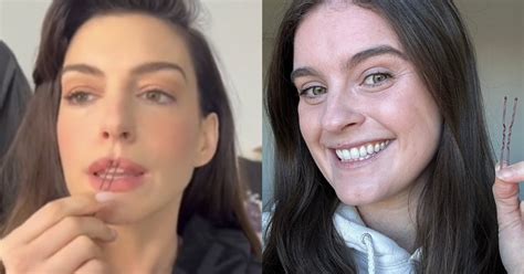 I Tried Anne Hathaways Hair Pin Hack For Plump Lips