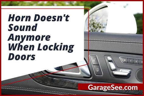 Horn Doesnt Sound Anymore When Locking Doors