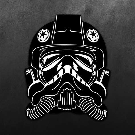 Star Wars Imperial Starfighter Pilot Helmet Sticker Popahead