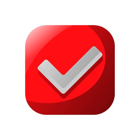 Red Check Box Sign Flat Icon 25439615 Vector Art At Vecteezy