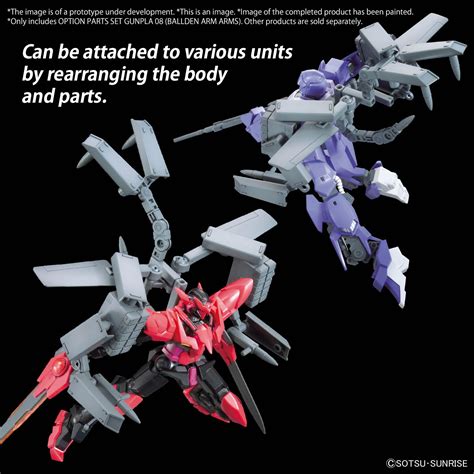 Bems Gundam Option Parts Set Gunpla 08 Ballden Arm Arms Model Kit