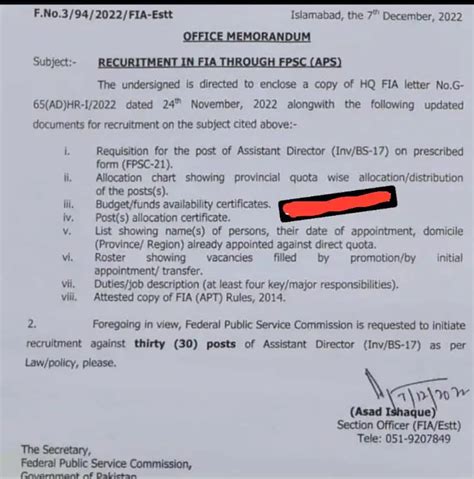 Fia Latest Jobs 2023 Federal Investigation Agency Jobs Apply Online