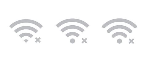 Disconnect Wifi Icon Set Lost Wireless Connection Symbol Vector In Flat