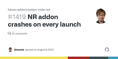 Nr Addon Crashes On Every Launch · Issue 1419 · Hassio Addonsaddon