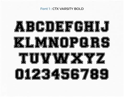 Varsity Font Svg Ttf Bold College Font Svg Sports Font Svg School Font