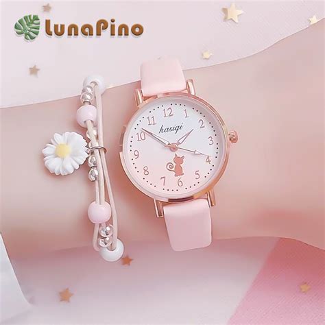 루나피노 여학생 고양이 손목 시계 팔찌 초등 주니어 패션 선물 에이블리